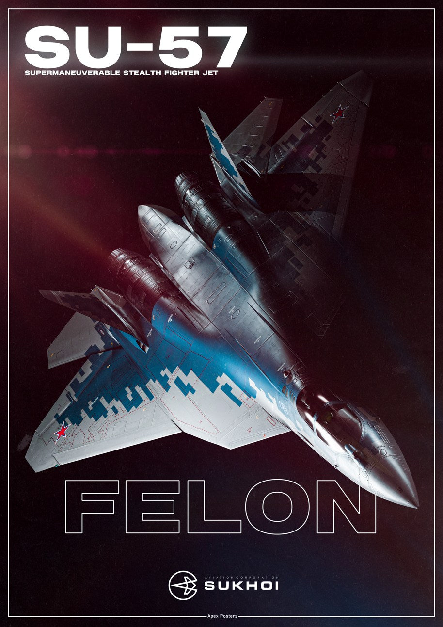 Su-57 Felon Minimalism Poster – Apex Posters