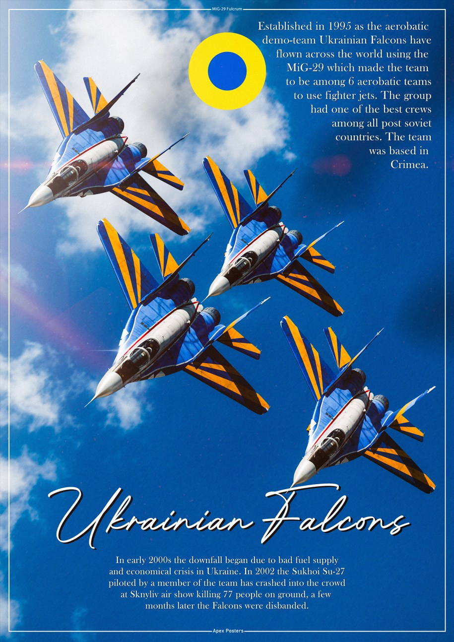 "Ukrainian Falcons" Team Poster – Apex Posters