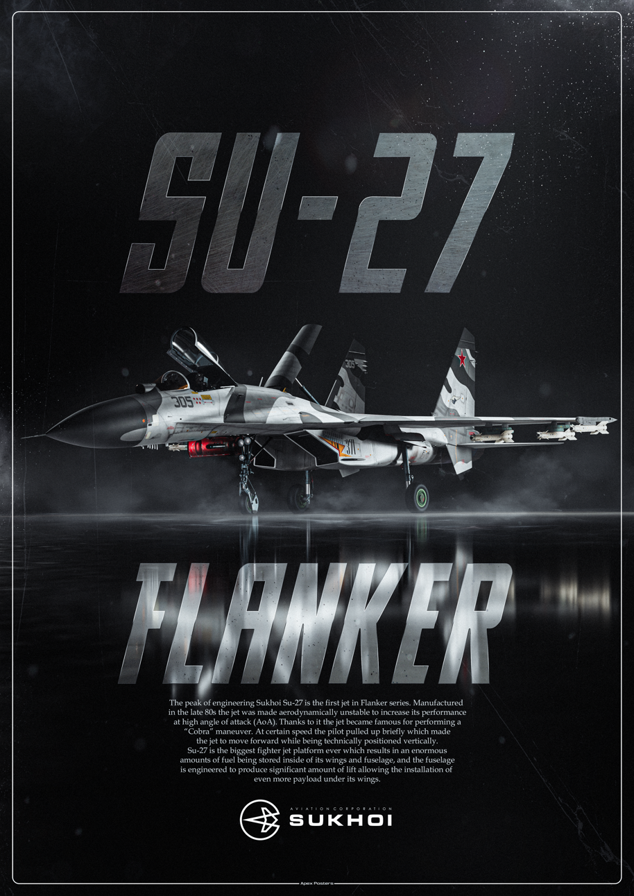 Su-27 Flanker Poster – Apex Posters